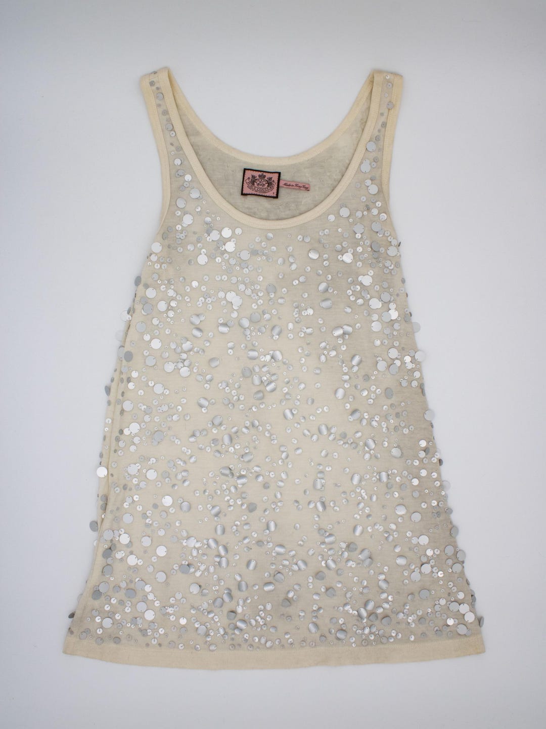 Vintage Juicy Couture Cream Sequin Tank Top - Etsy