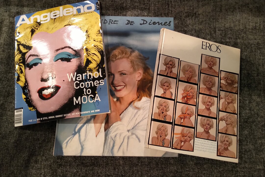 Marilyn Monroe Book/ Magazine Set Andres Dienes, Eros, Angeleno - Etsy