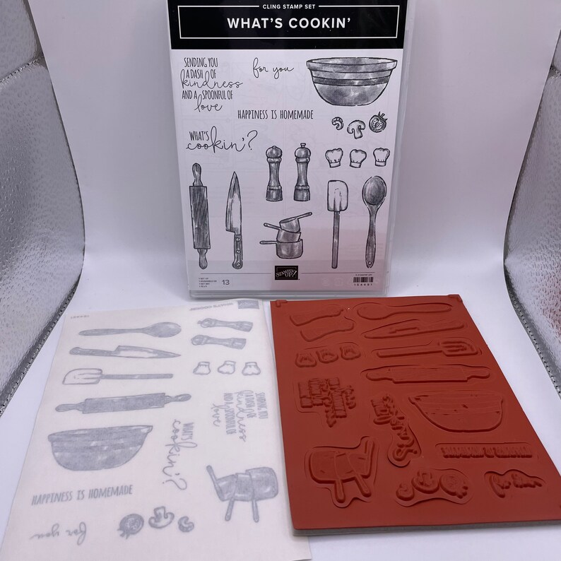 Stampin up Whats Cookin Stamps With Dies brand New - Etsy