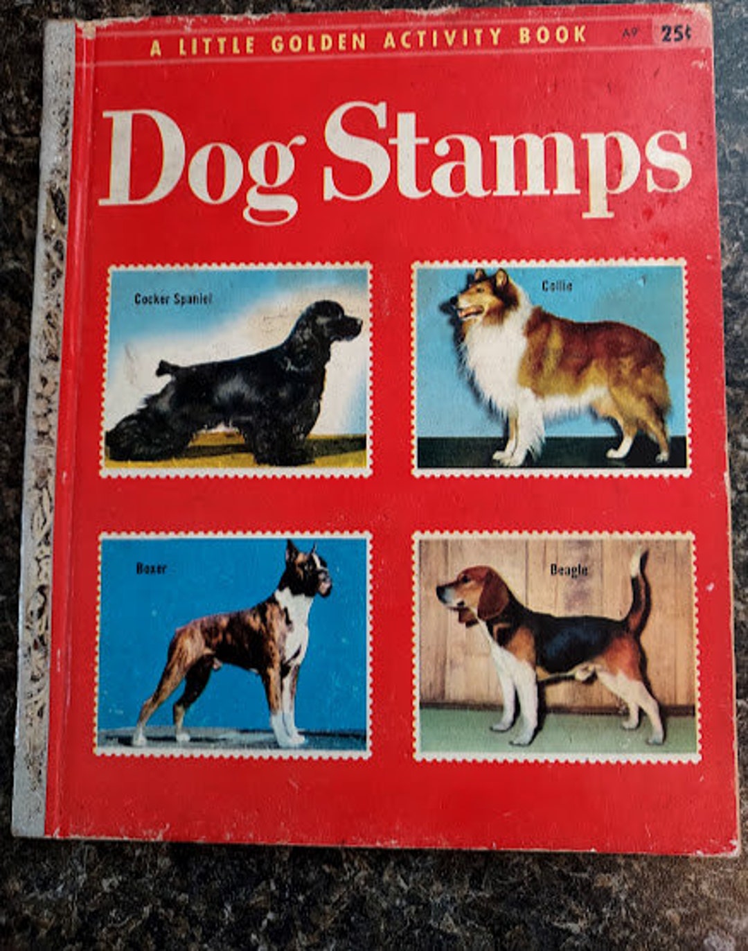 1955 Dog Stamps Little Golden Book - Etsy