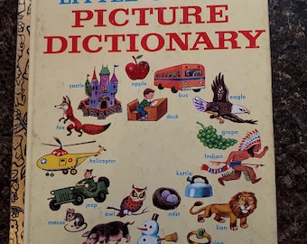 Vintage Little Golden Picture Dictionary Book 1977/ Vintage Dictionary ...