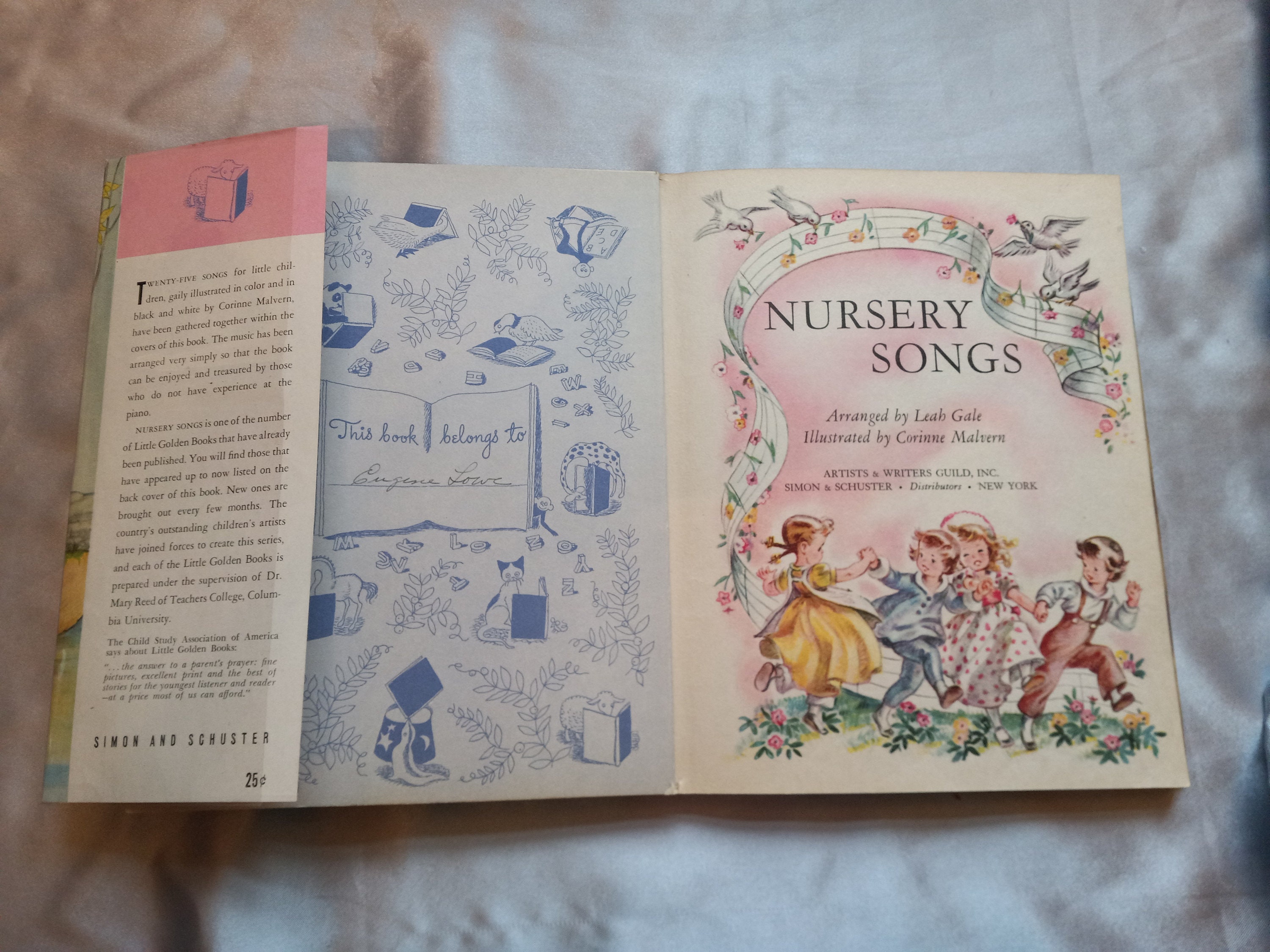 Nursery Songs A Little Golden Book 1944 Sixth Edition With Dust Cover ...