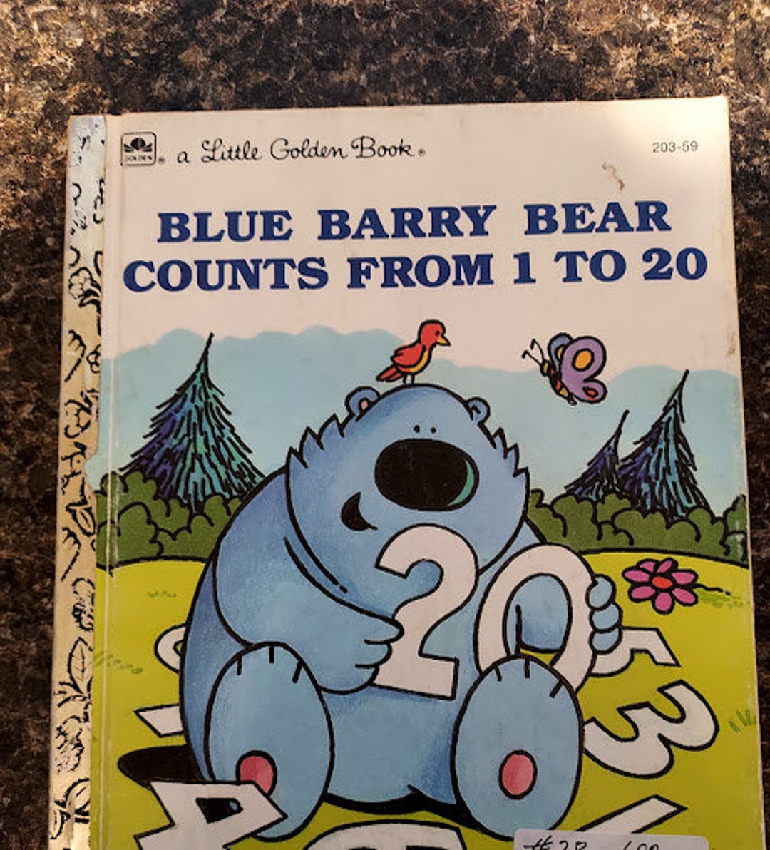 Blue Barry Bear Counts From 1 to 20 - Etsy