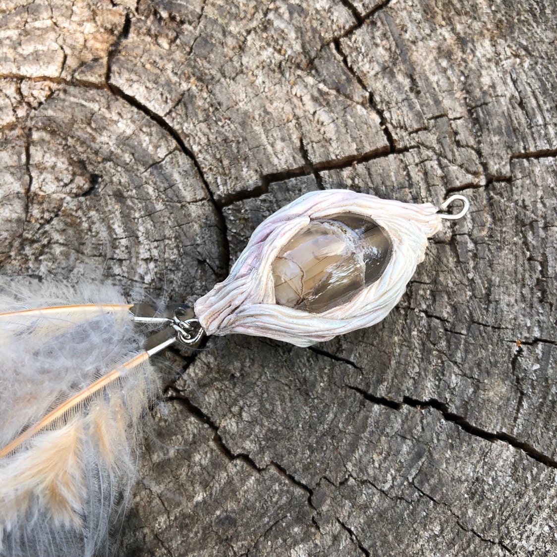 Necklace Agate Crystal necklace Pendant necklace Chain | Etsy