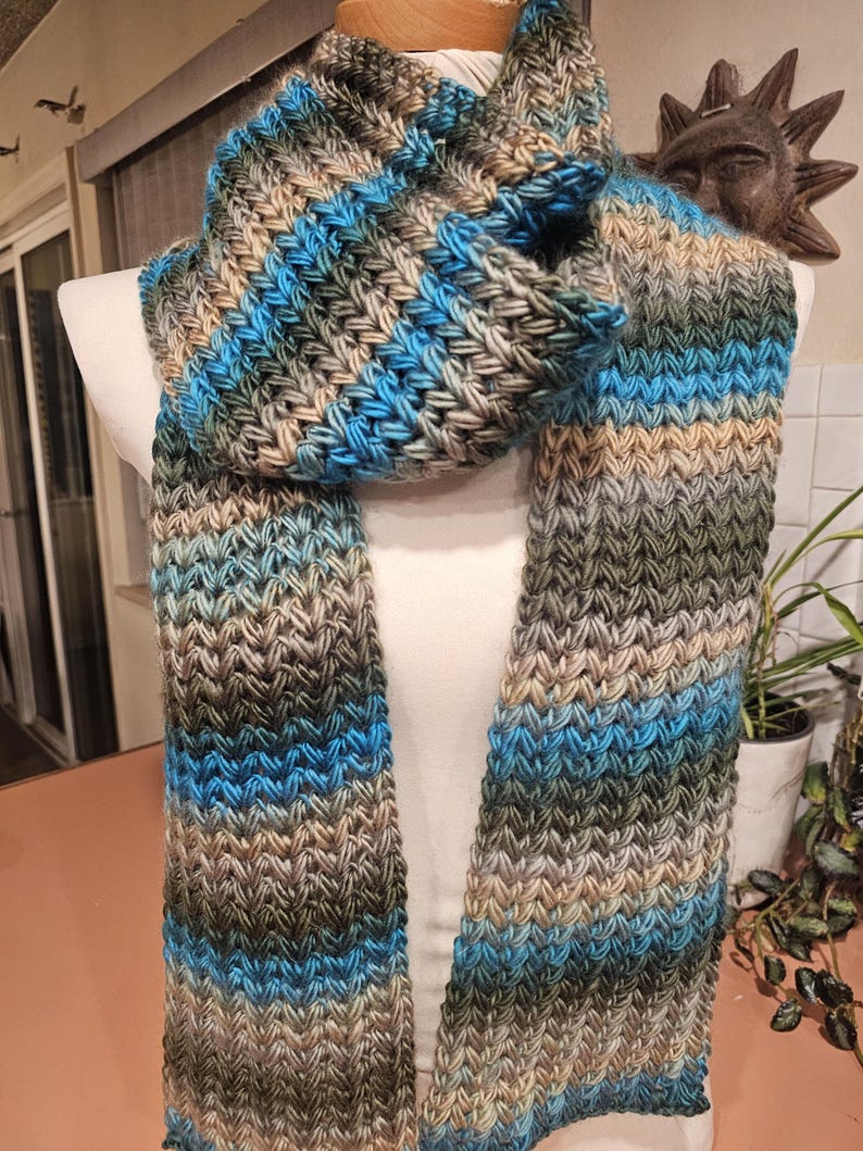 Tunisian V-puff Scarf Digital Pattern - Etsy