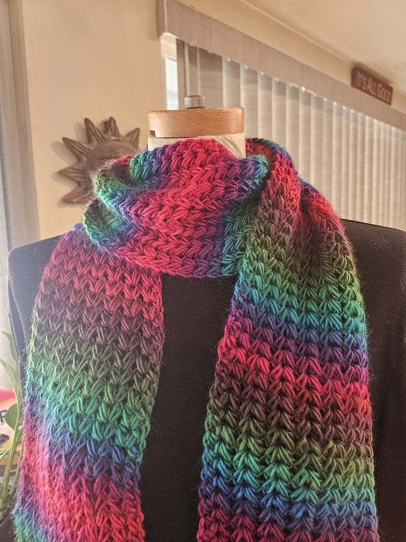 Tunisian V-puff Scarf Digital Pattern - Etsy