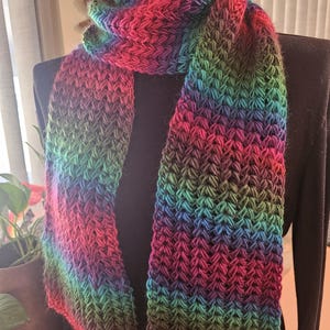 Tunisian V-puff Scarf Digital Pattern - Etsy
