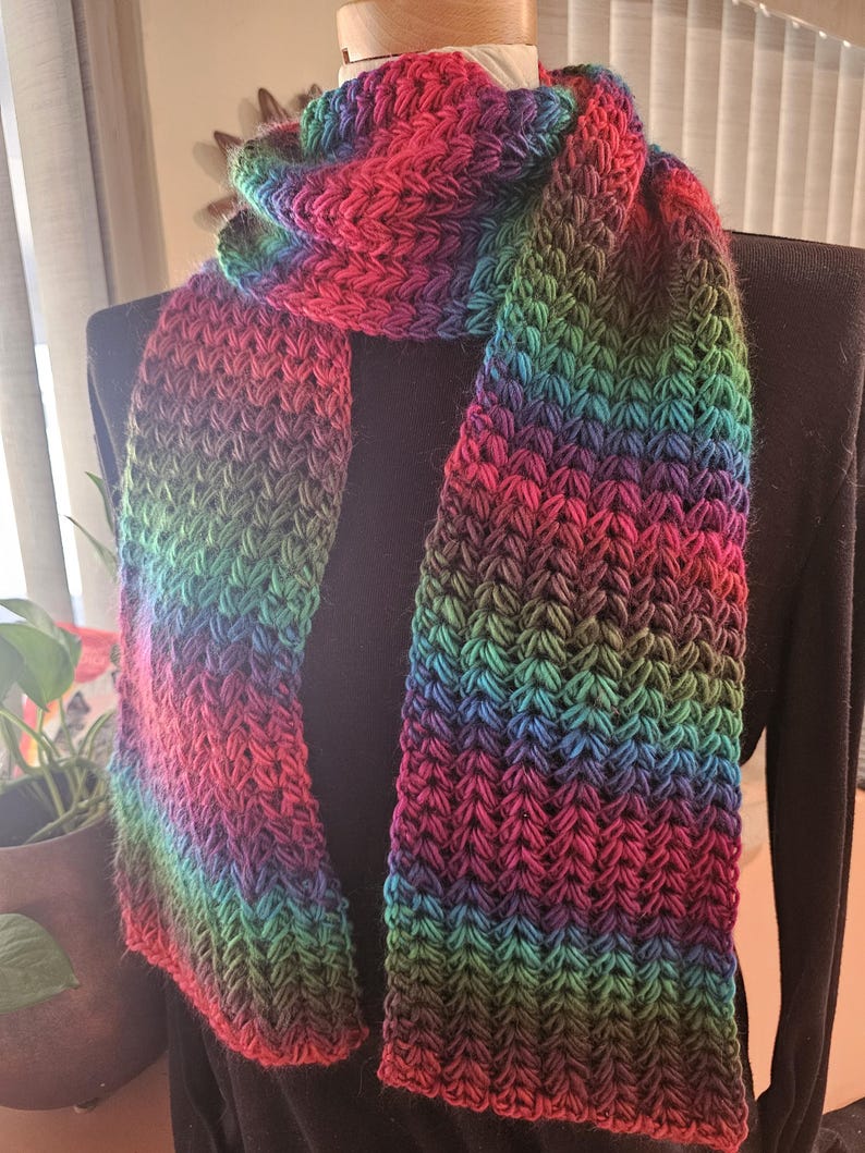 Tunisian V-puff Scarf Digital Pattern - Etsy
