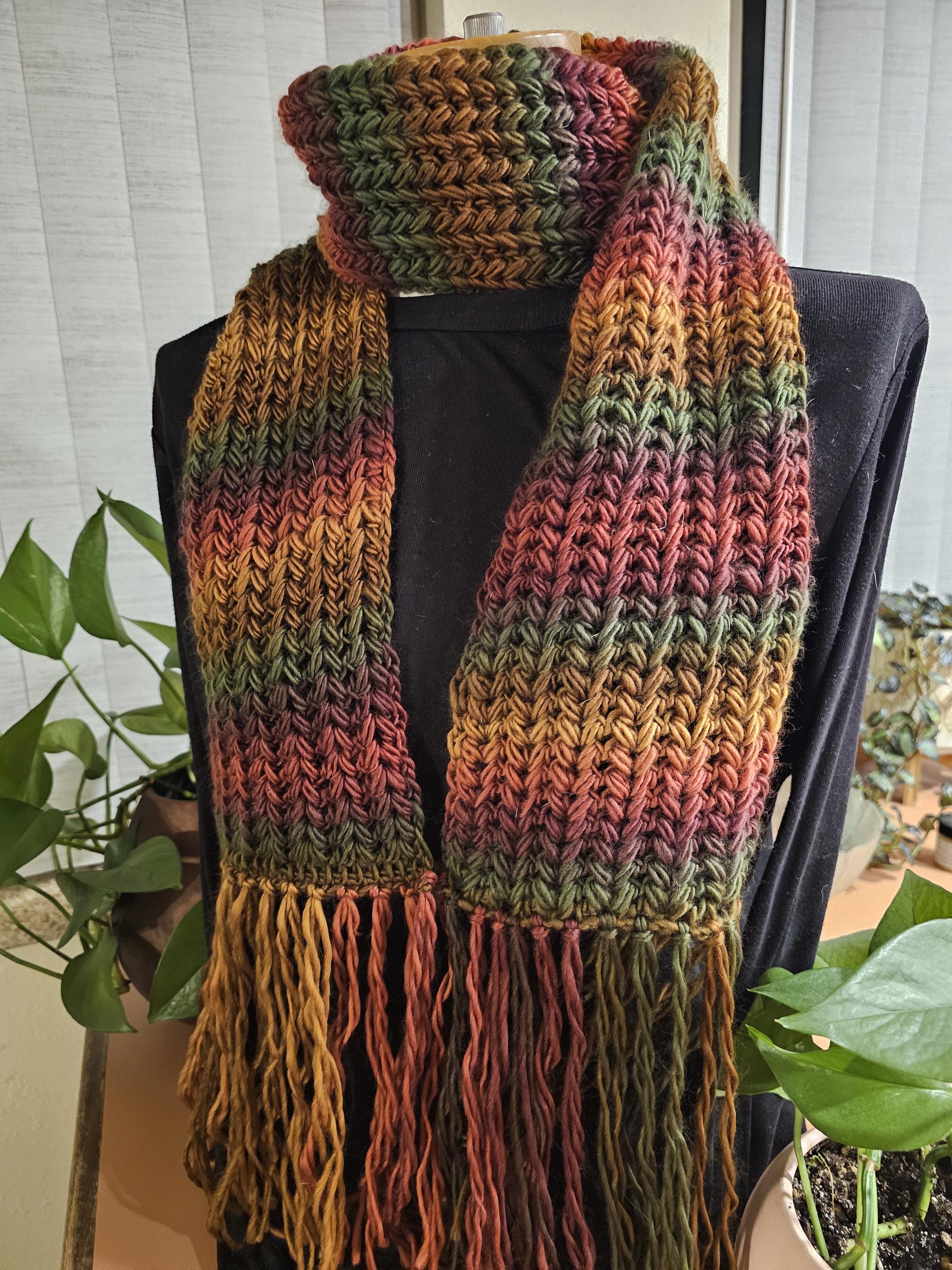 Tunisian V-puff Scarf Digital Pattern - Etsy