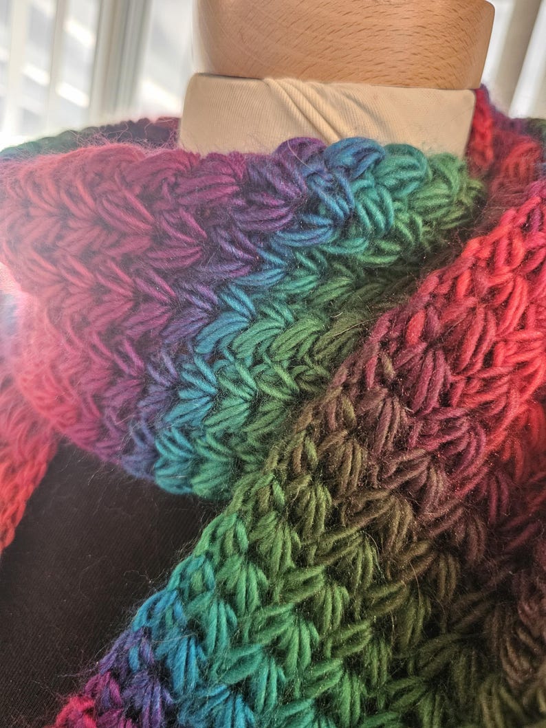 Tunisian V-puff Scarf Digital Pattern - Etsy