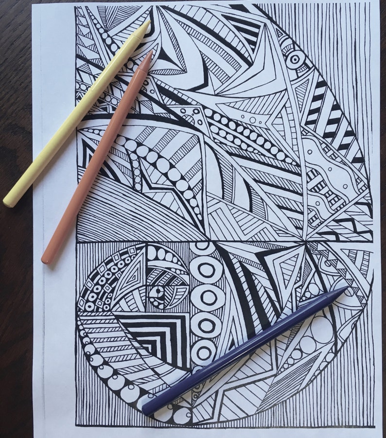 Fibonacci Sequence PDF Printable, Adult Colouring Page, Printable ...