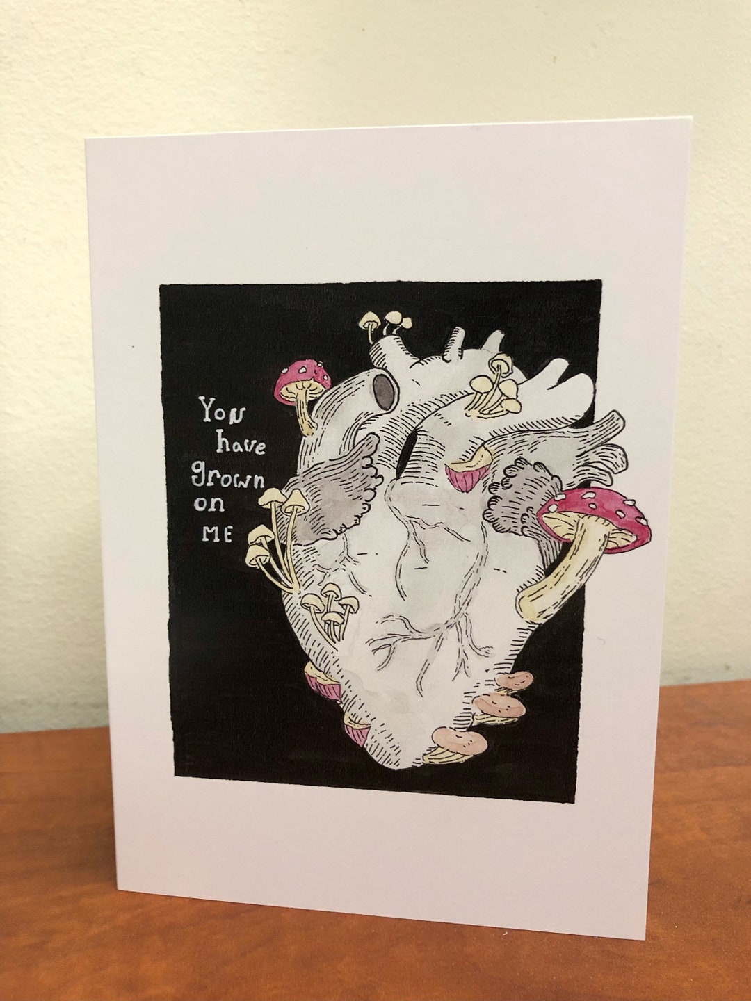 Anatomical Heart Illustrated 5 X 7 Greeting Card Valentine Card ...