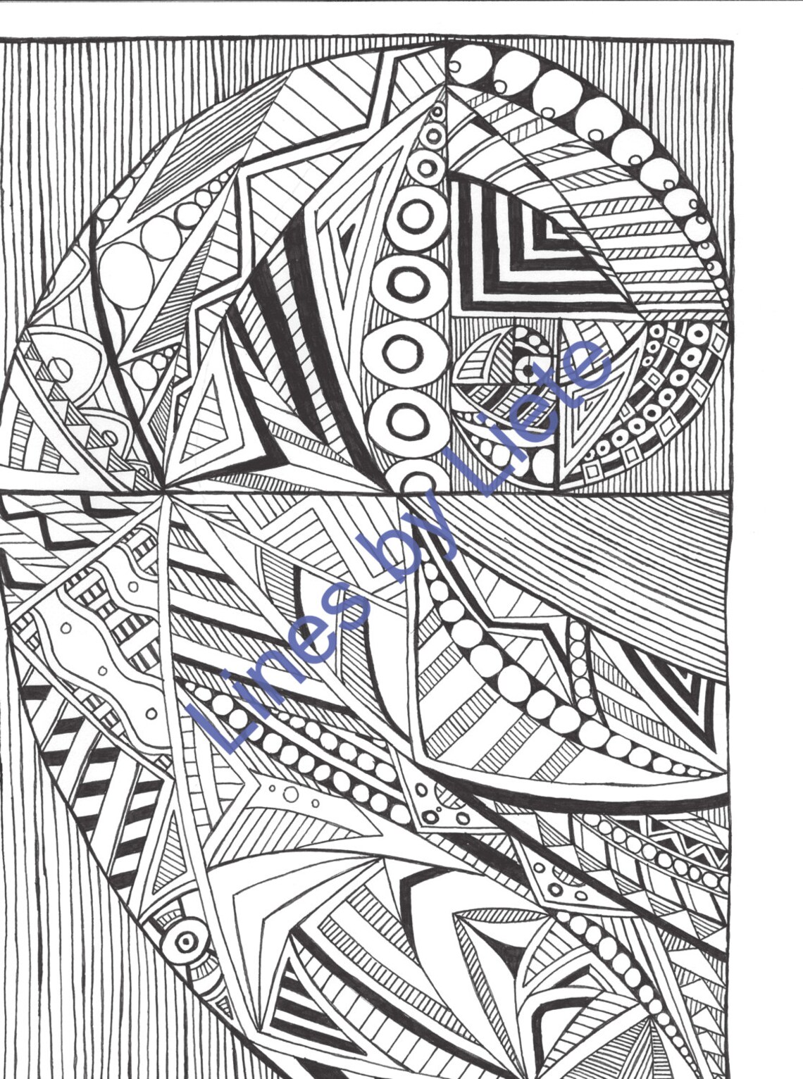 Fibonacci Sequence PDF Printable, Adult Colouring Page, Printable ...