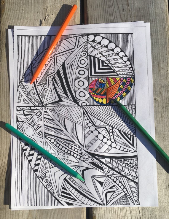 Fibonacci Sequence PDF Printable Adult Colouring Page - Etsy