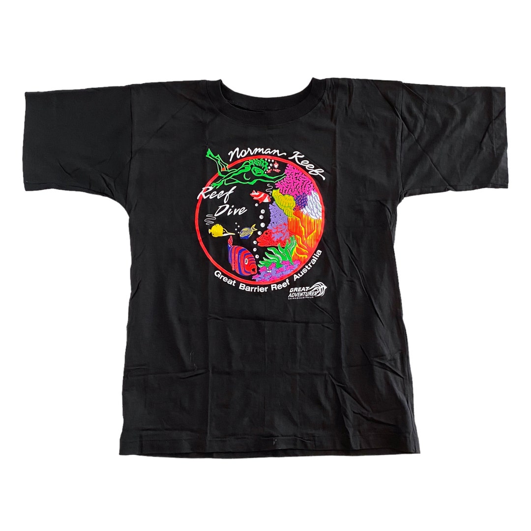 Great Barrier Reef Neon Mens T-shirt Vintage 90s XL - Etsy