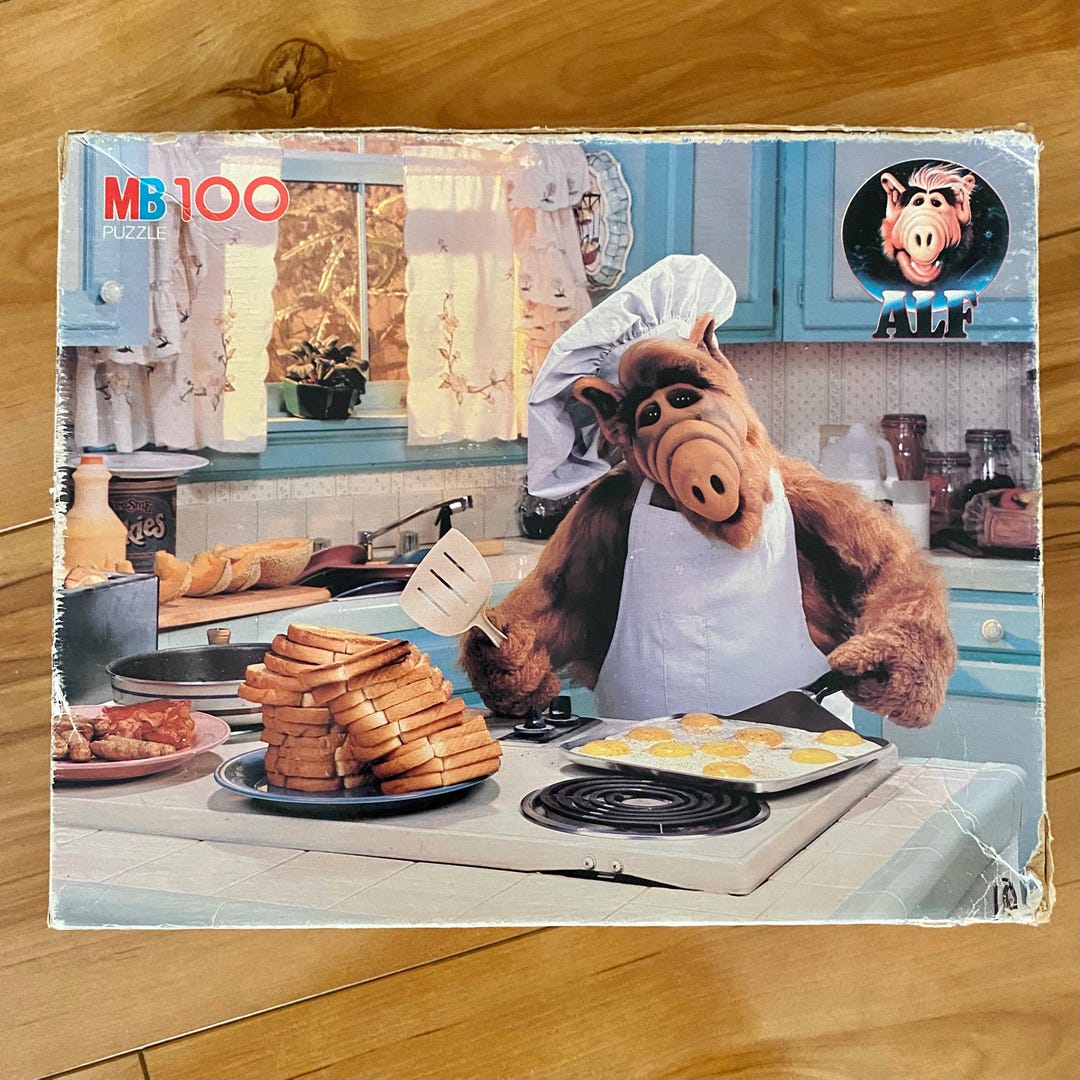 ALF Breakfast Chef 100 Piece Jigsaw Puzzle MB Vintage 1987 - Etsy