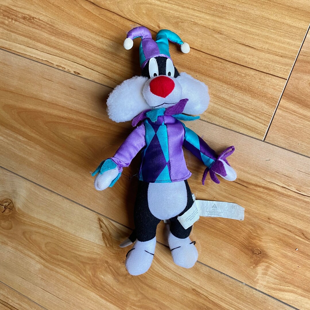 Looney Tunes Sylvester Cat Jester Joker 11 Plush Toy Vintage 1998 - Etsy