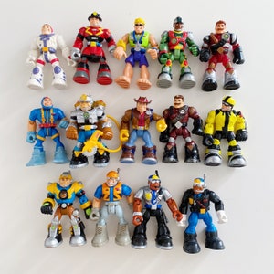Lot of 14 Fisher price Rescue Heroes Action Figures Toys Bulk Vintage Etsy