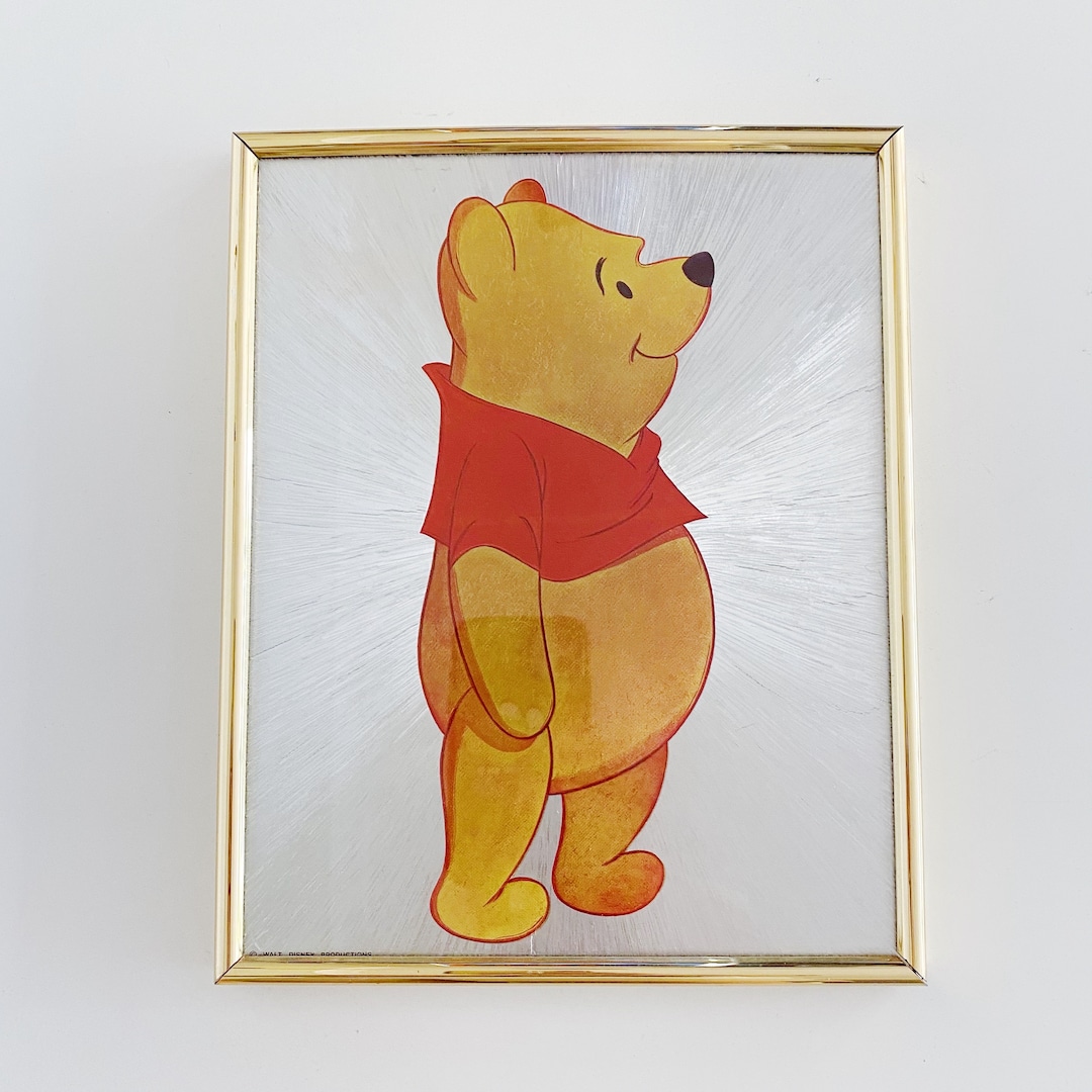 Winnie the Pooh Disney Vintage Metallic Foil Print 8 X 10 - Etsy
