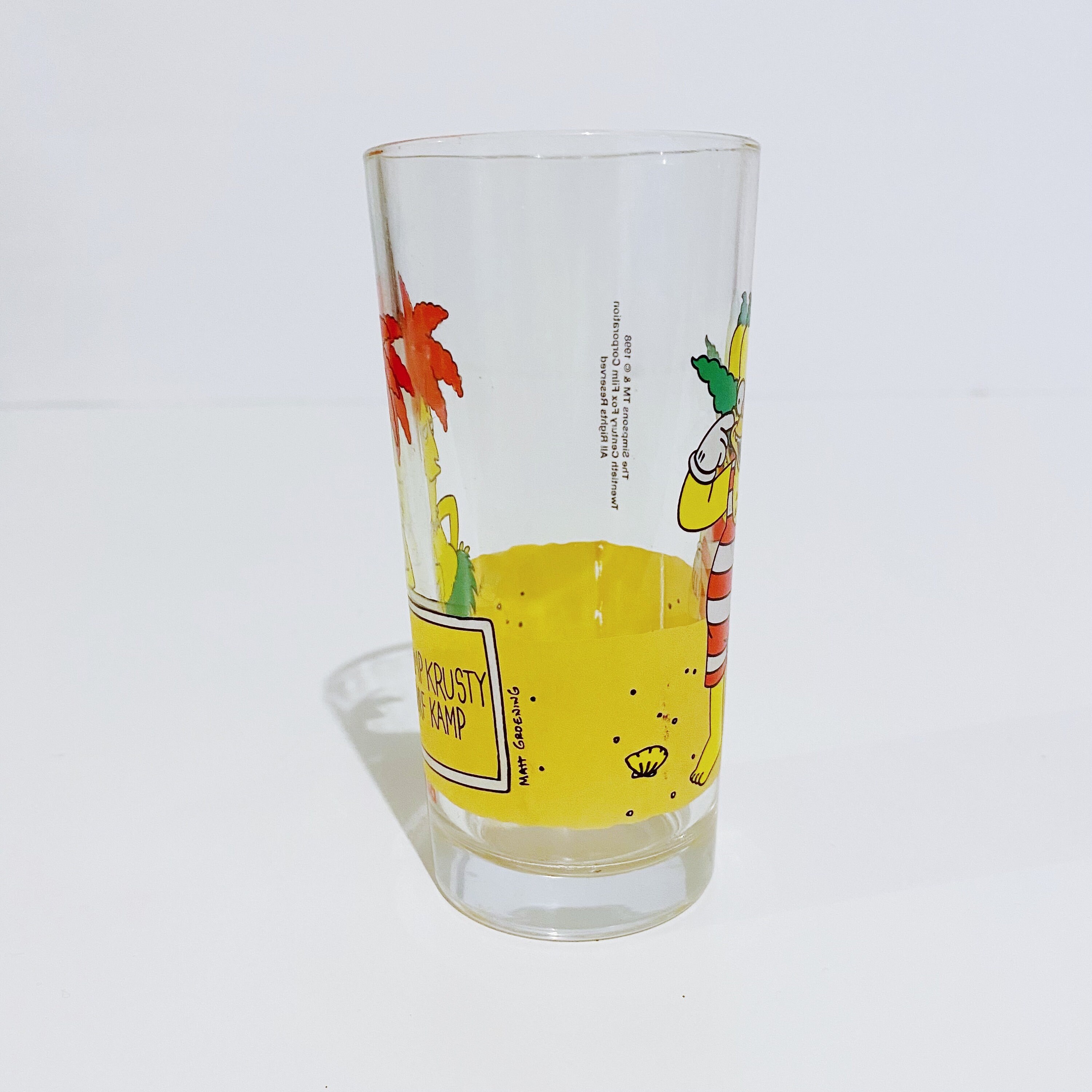 Nutella the Simpsons Kamp Krusty Drinking Glass Vintage 1998 - Etsy
