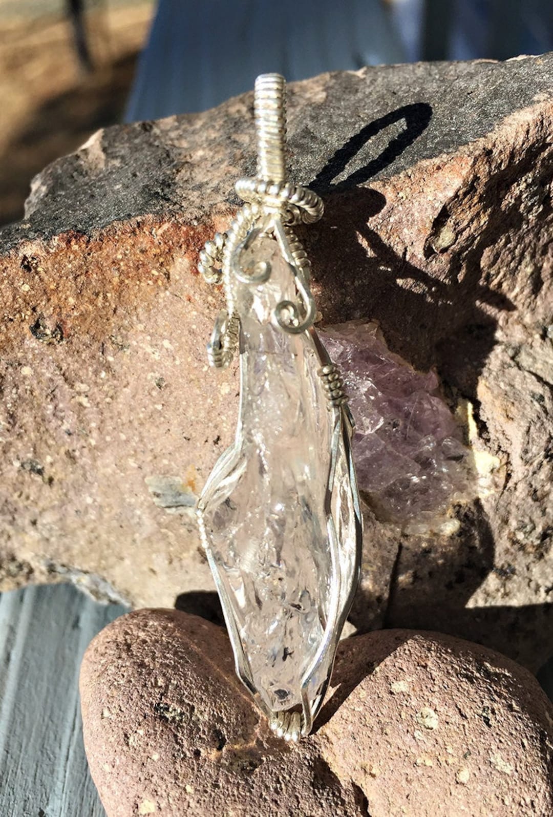 Silver Pendant Lake County Diamond "wonderland" - Etsy