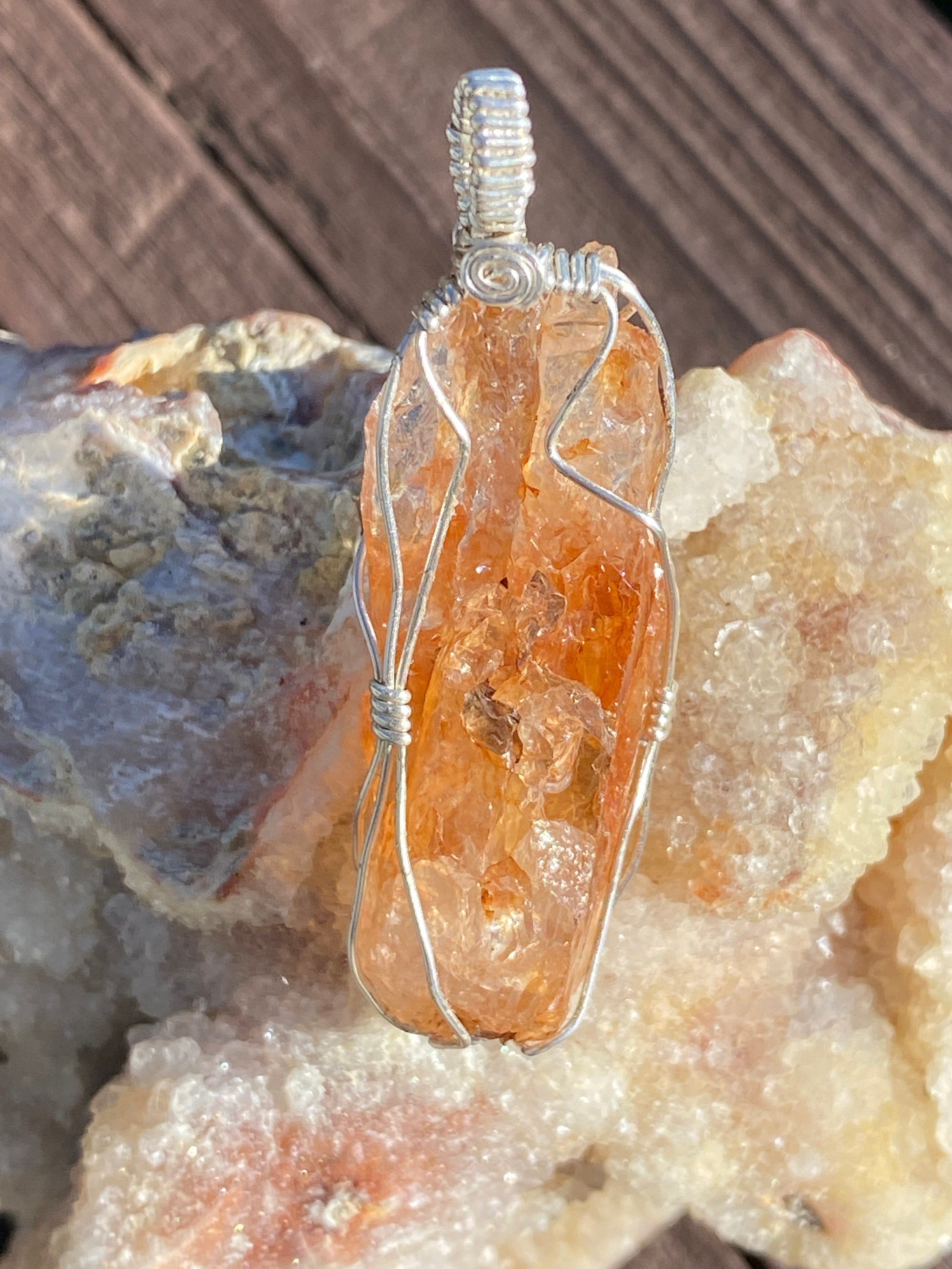 Lake County Diamond Pendant "orange Chime" - Etsy