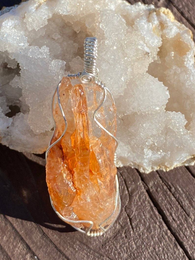 Lake County Diamond Pendant "orange Chime" - Etsy
