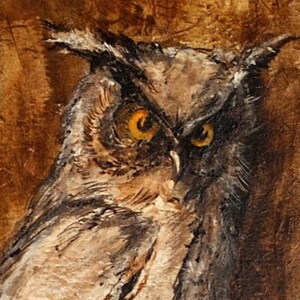 Mid Century Vintage Phyl Lauer Original Painting Great Horned | Etsy