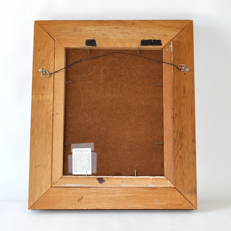 Mid Century Vintage Phyl Lauer Original Painting Great Horned | Etsy