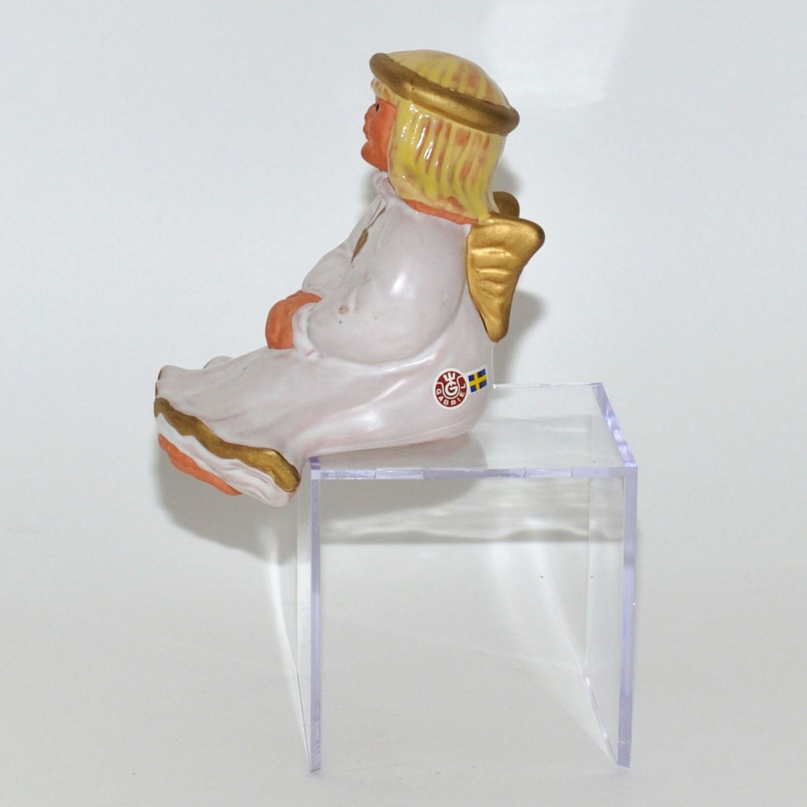 Gabriel Keramik Sweden Lisa Larsen Style Pottery Angel Shelf Mantel ...
