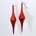 Vintage 10" Long Red Burnt Orange Glass Icicles Christmas Ornaments ...