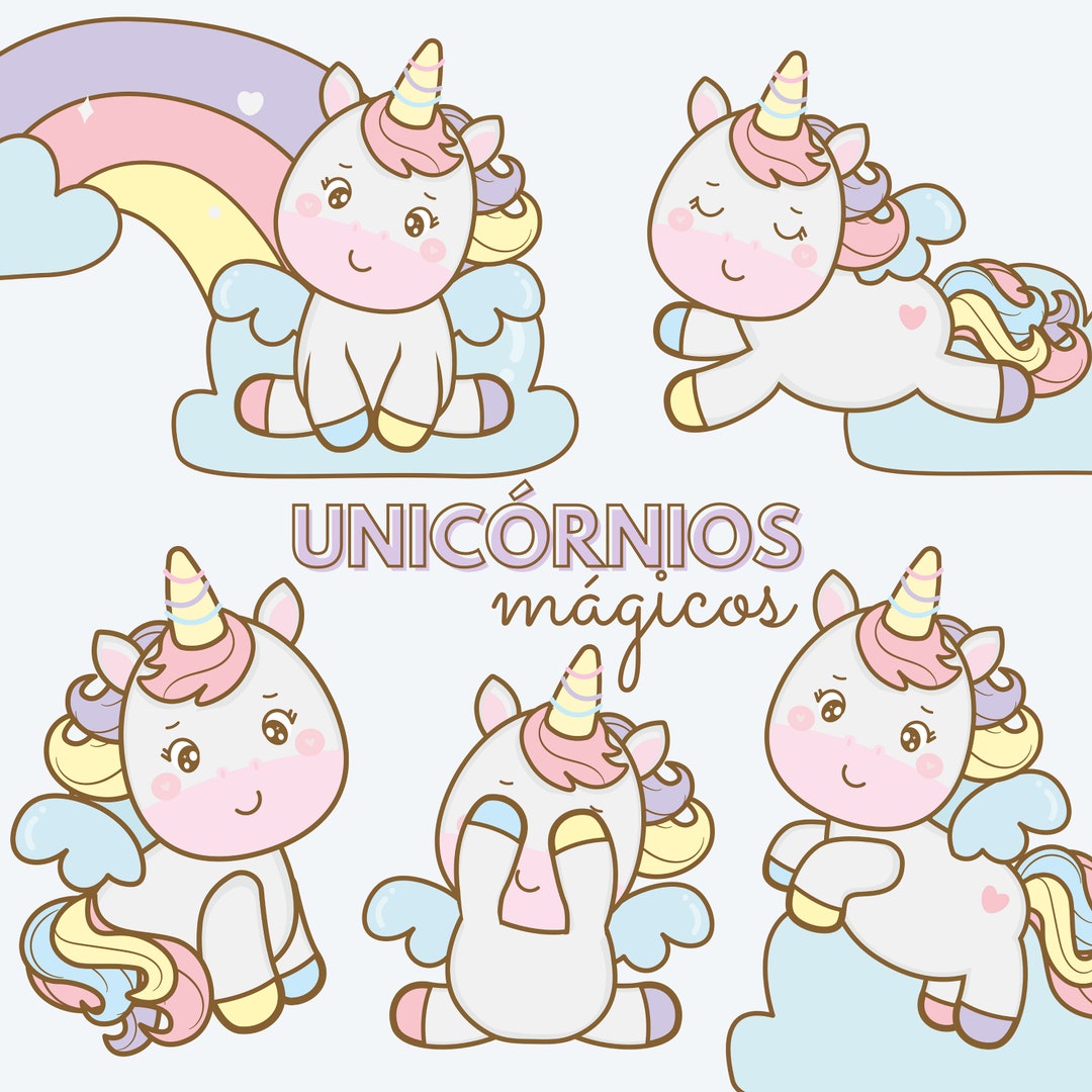 Cute Unicorn Clipart Sweet Unicorn Clipart Magical Unicorn - Etsy