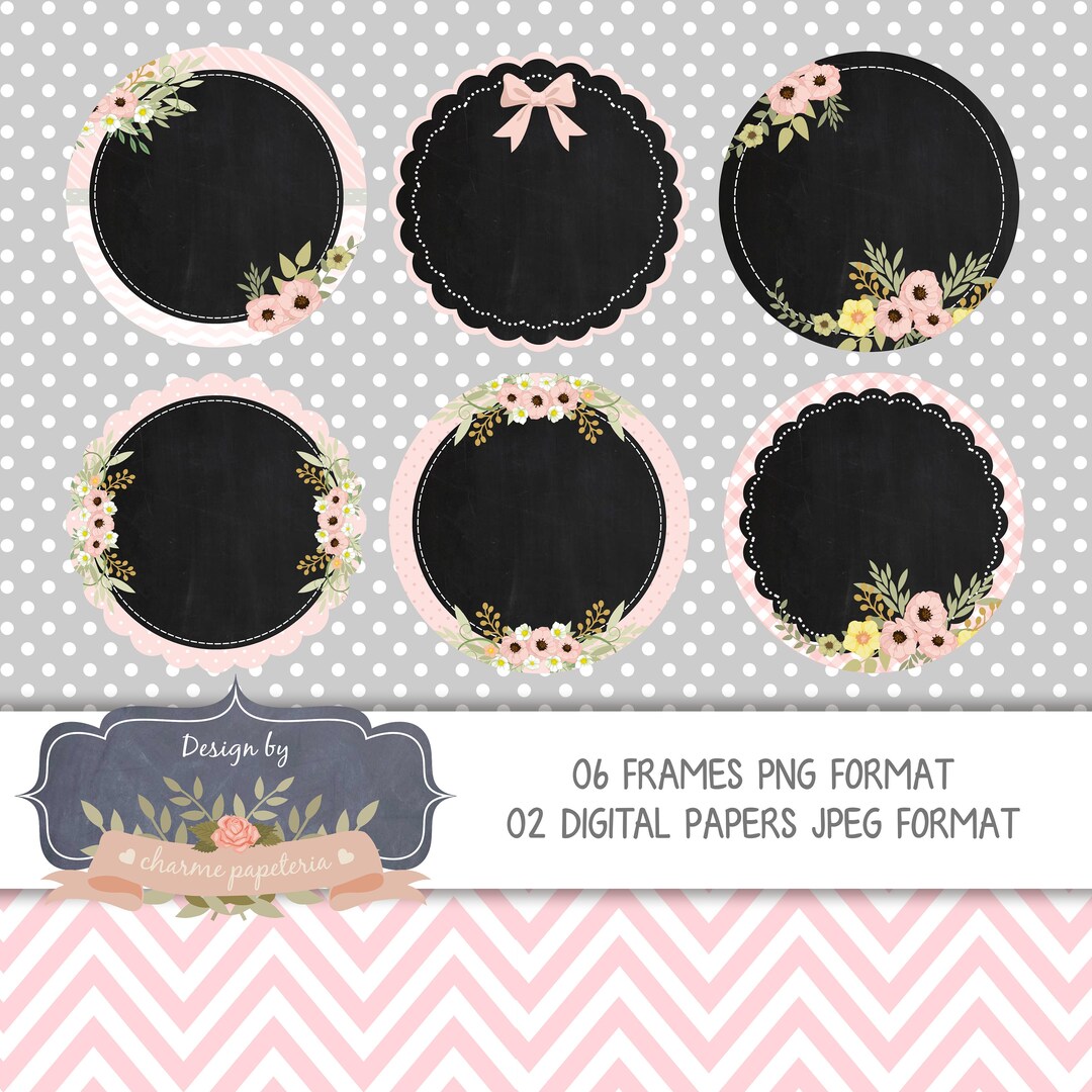 SALE Chalkboard Floral Labels Clipart, Chalkboard Wedding, Chalkboards ...