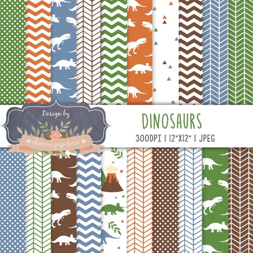 Dinosaur Patterns Dinosaur Digital Paper Rainbow Seamless - Etsy