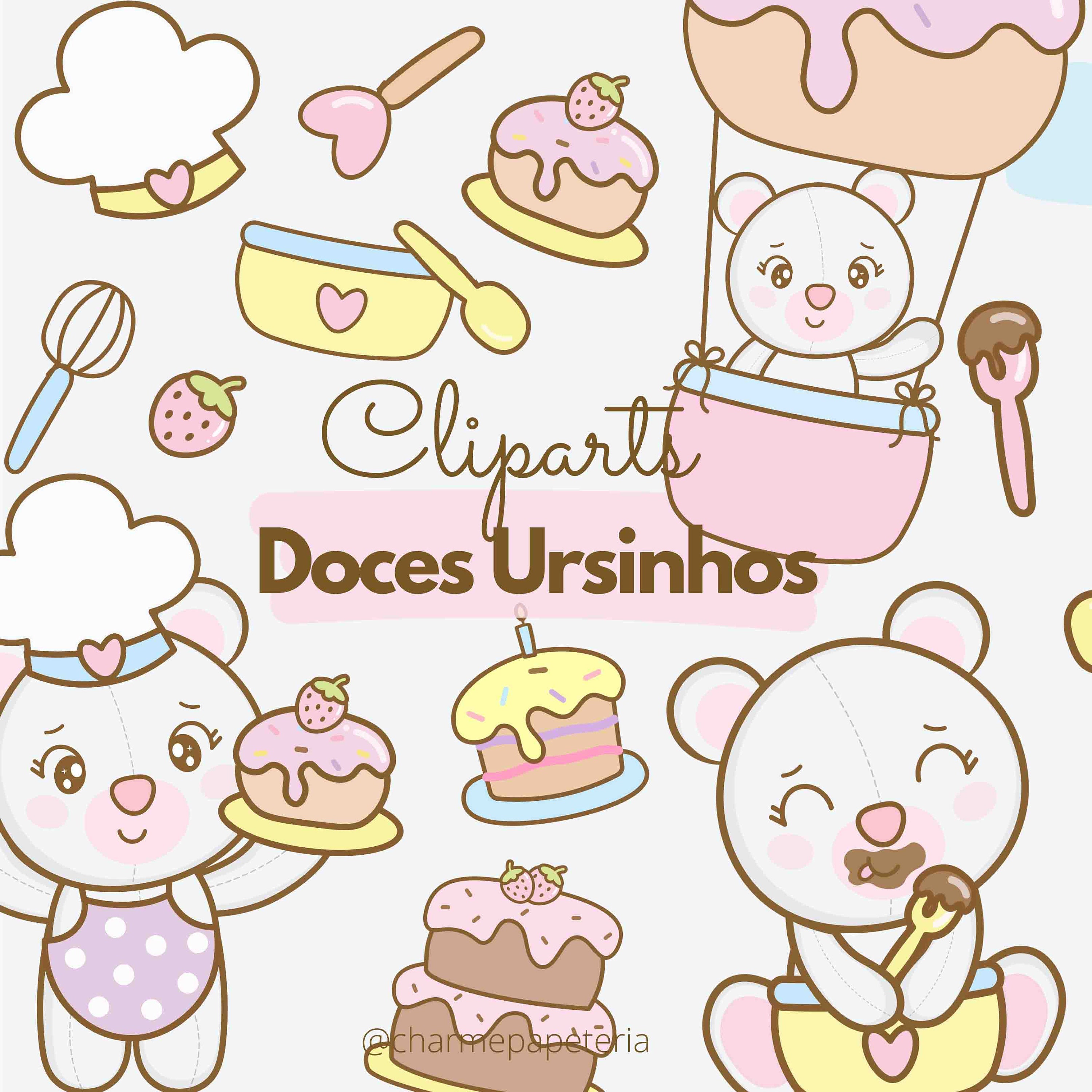 Cute Teddy Bear Clipart, Bakery Clipart, Teddy Bear Bakery, Candy - Etsy