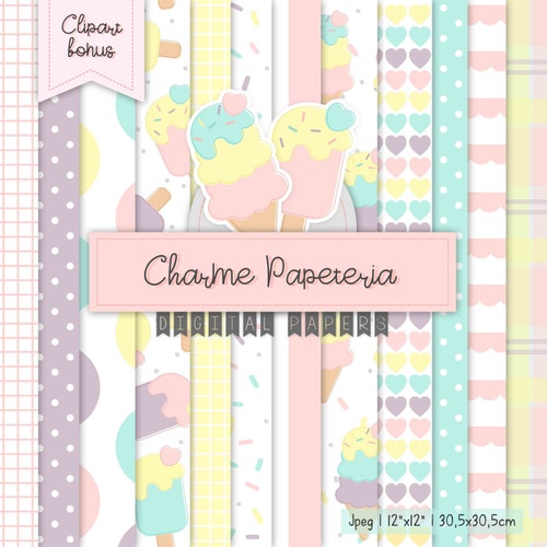 Sprinkles Digital Paper Ice Cream Party Theme Birthday - Etsy