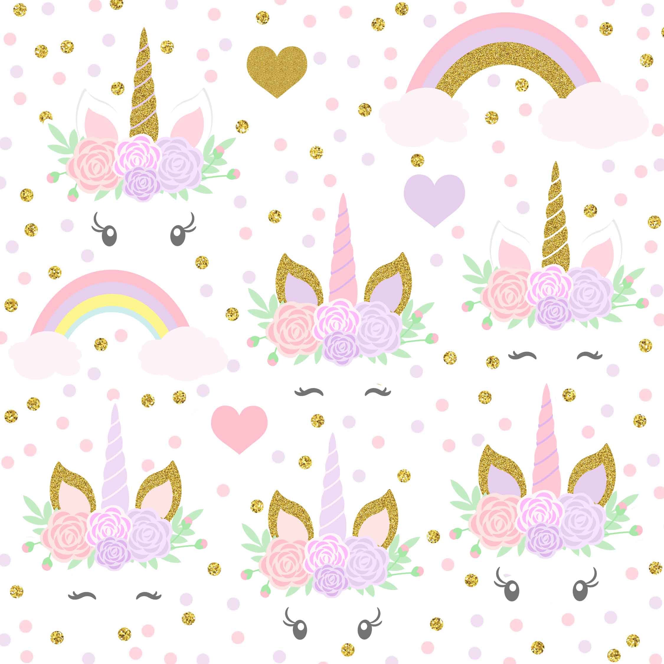 Unicorns clipart Gold Glitter Unicorns Unicorn head Unicorn | Etsy