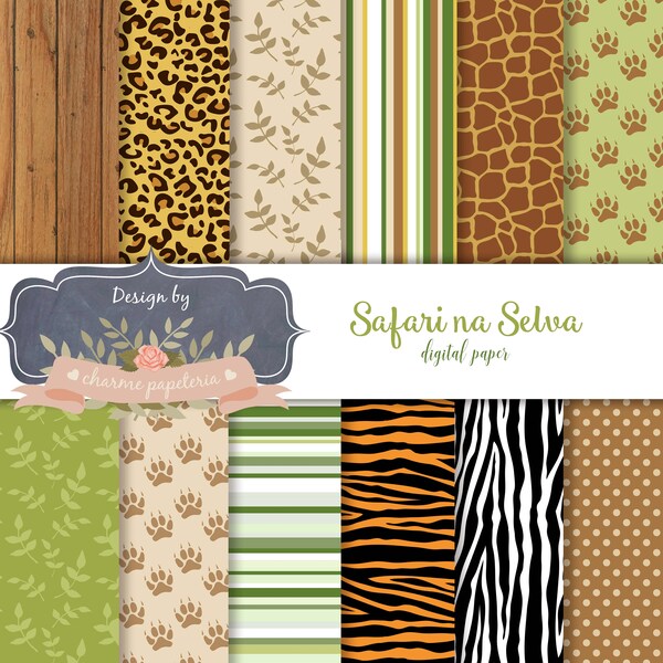 Safari Digital Paper - Etsy