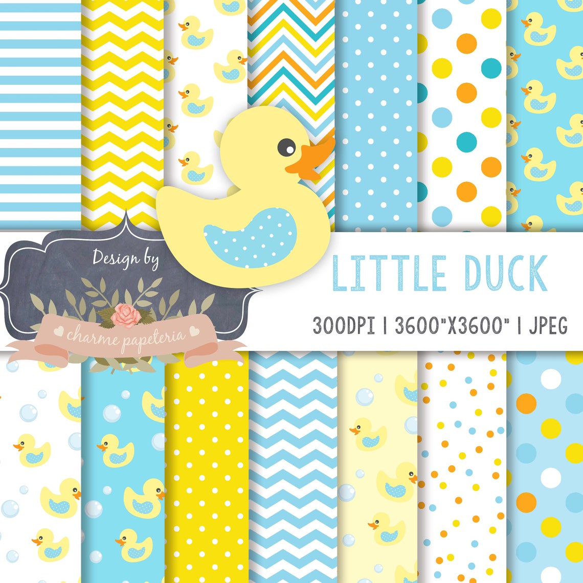 Baby Little Duck Digital Paper Little Duck Patterns Little - Etsy