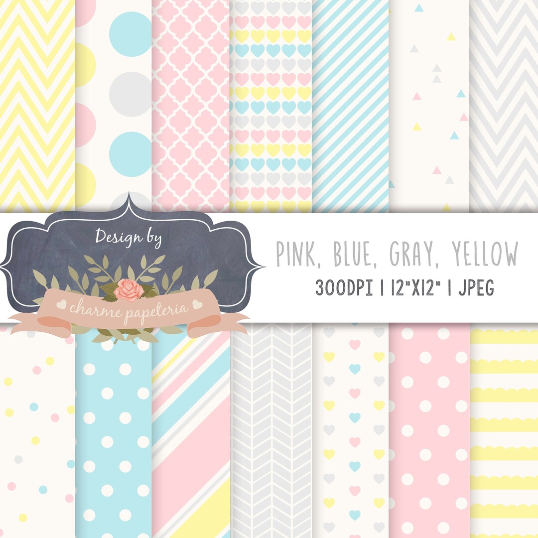 Candy Color Digital Paper Geometric Candy Color Digital - Etsy