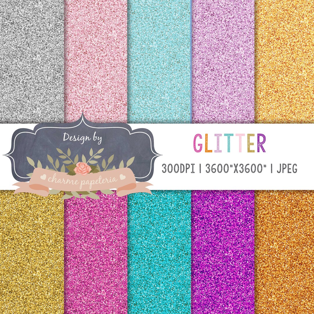 SALE Glitter Digital Paper Glitter Pattern Chunky Glitter - Etsy