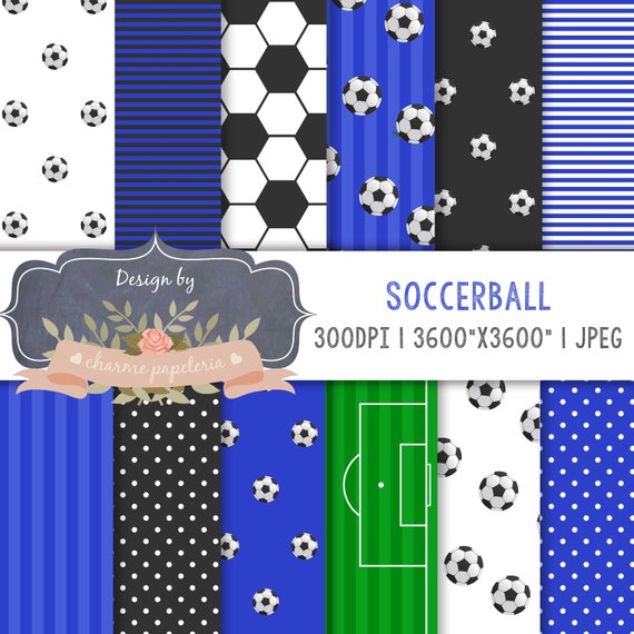 Soccerball Digital Paper Soccer Background Sports Paper - Etsy