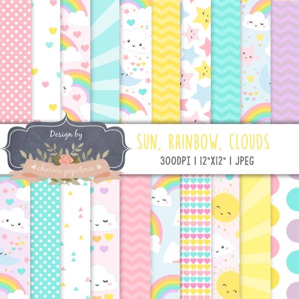 Whimsical Digital Paper - Etsy