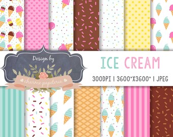 Ice Cream Digital | Etsy