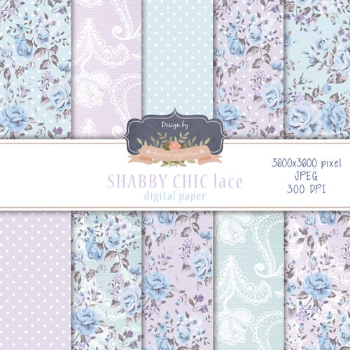 Shabby Chic Digital Paper:shabby LACE Yellow - Etsy