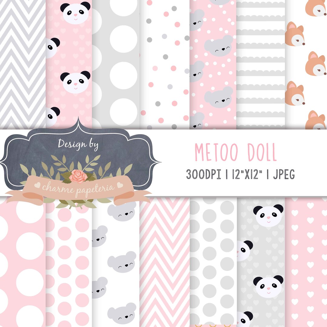 Cute Dolls Digital Paper Fantasy Girl Clipart Cute Metoo - Etsy