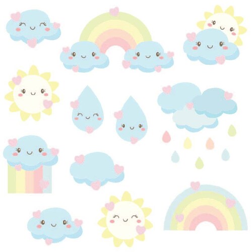 Weather Clipart Weather Graphics COMMERCIAL USE Forecast | Etsy