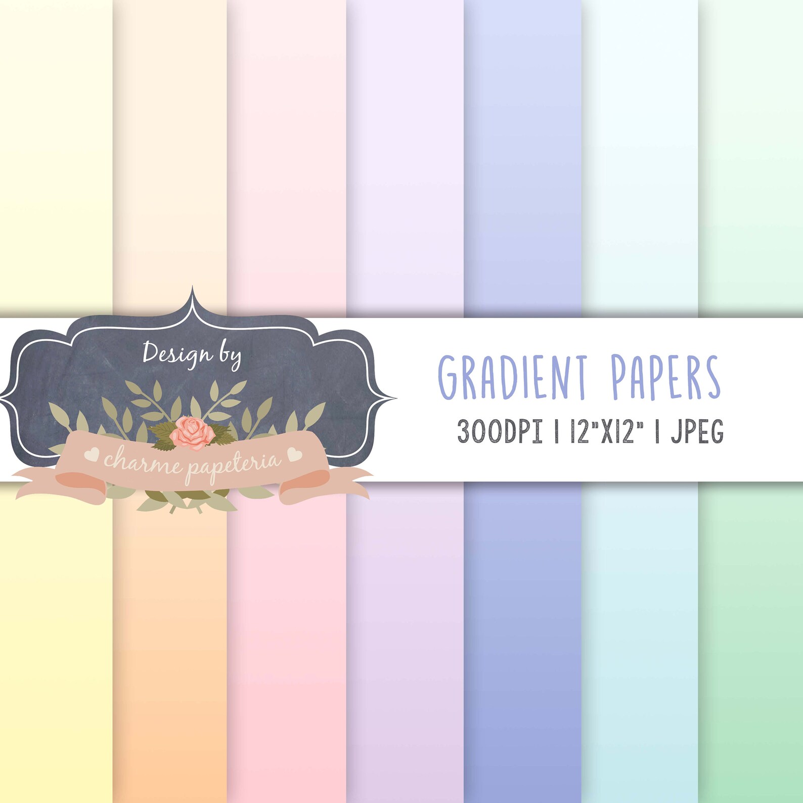 Instant Download Simple Gradient Papers Gradient Digital - Etsy