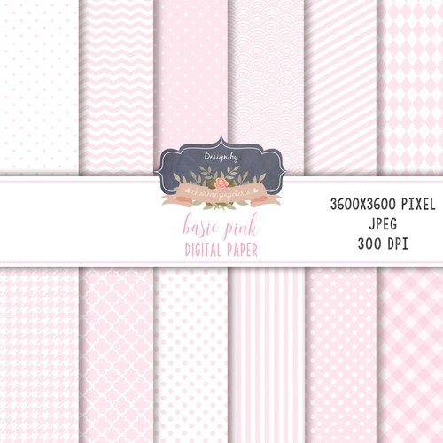 Shabby Chic Baby Pink Digital Paper-baby Girl Digital | Etsy