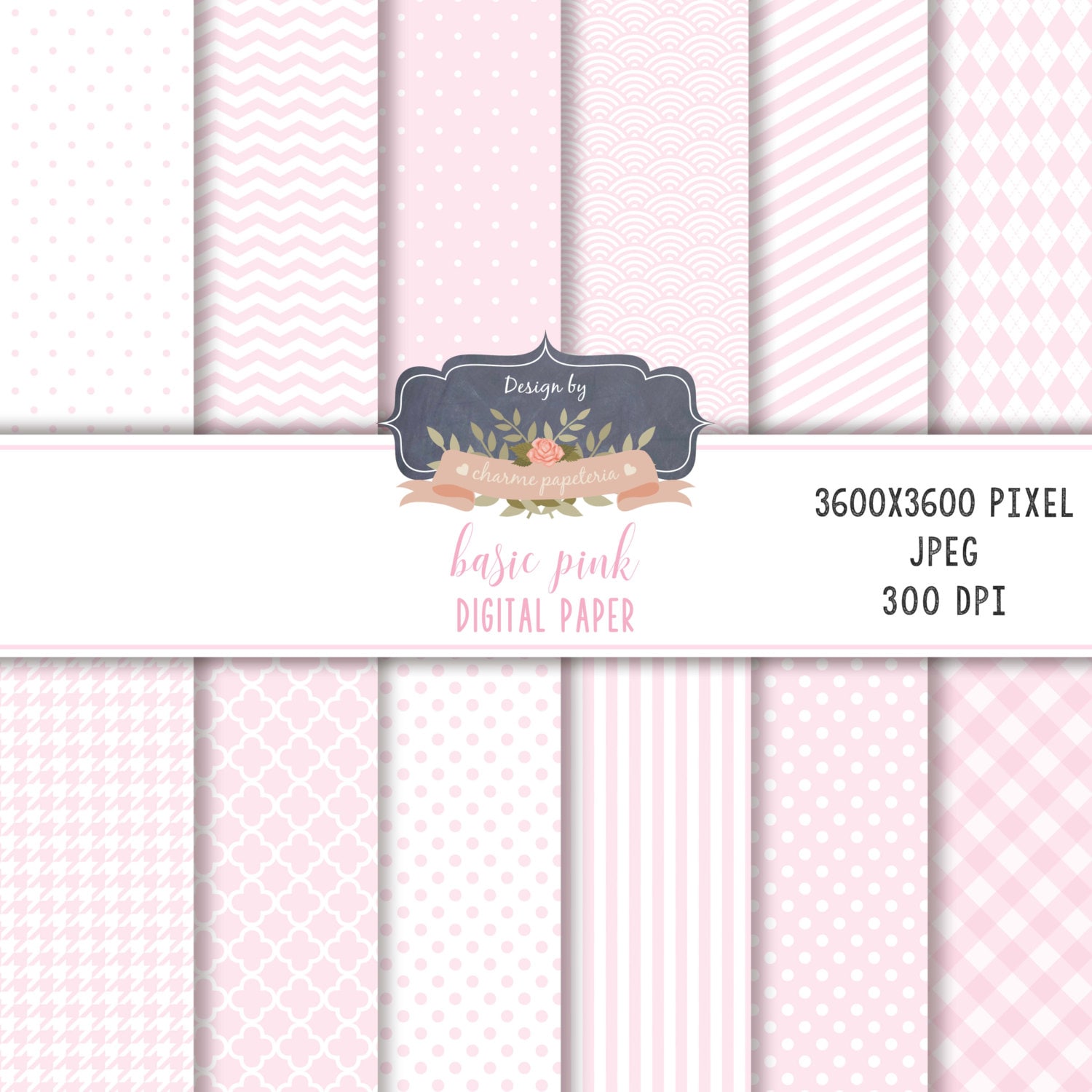 Craft Supplies & Tools Light Pink Digital Paper Baby Girl Scrapbook ...